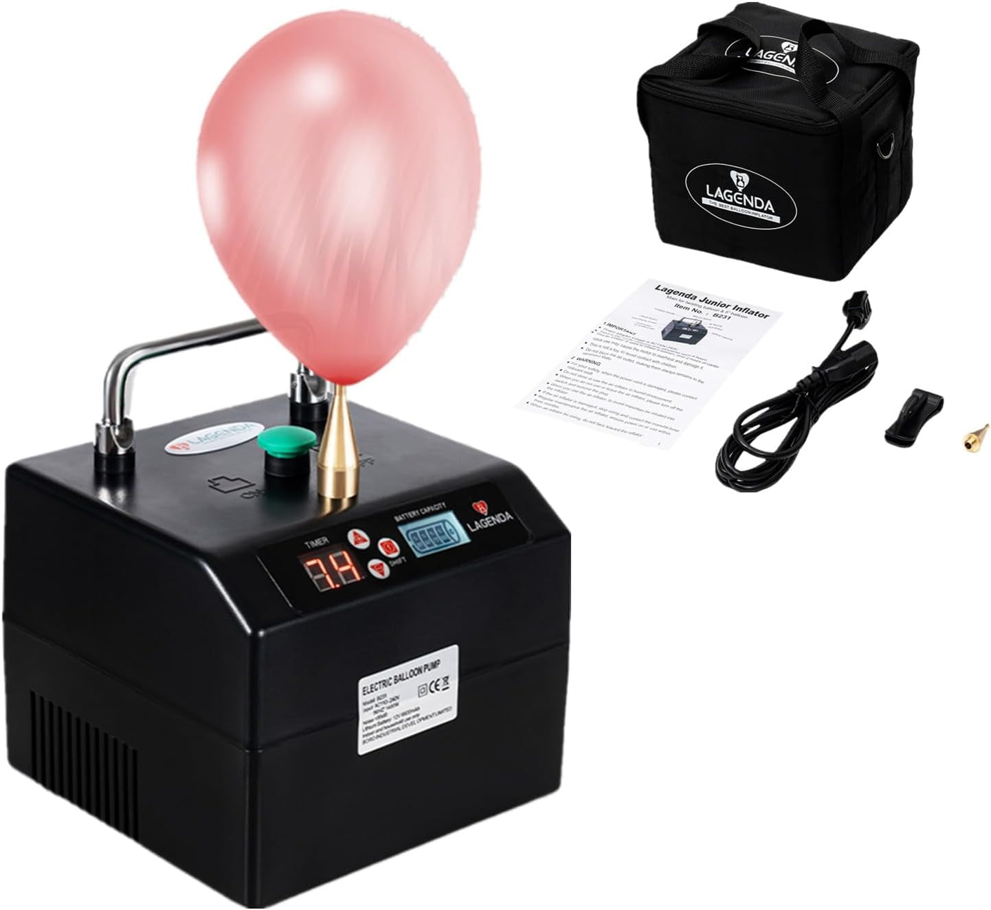Portable Electric Air Balloon Pump Inflator Electric Bolloon Blower ...