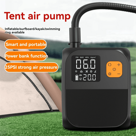 Portable Electric Air Pump 80W 8000mAh Battery Inflator for Paddle ...