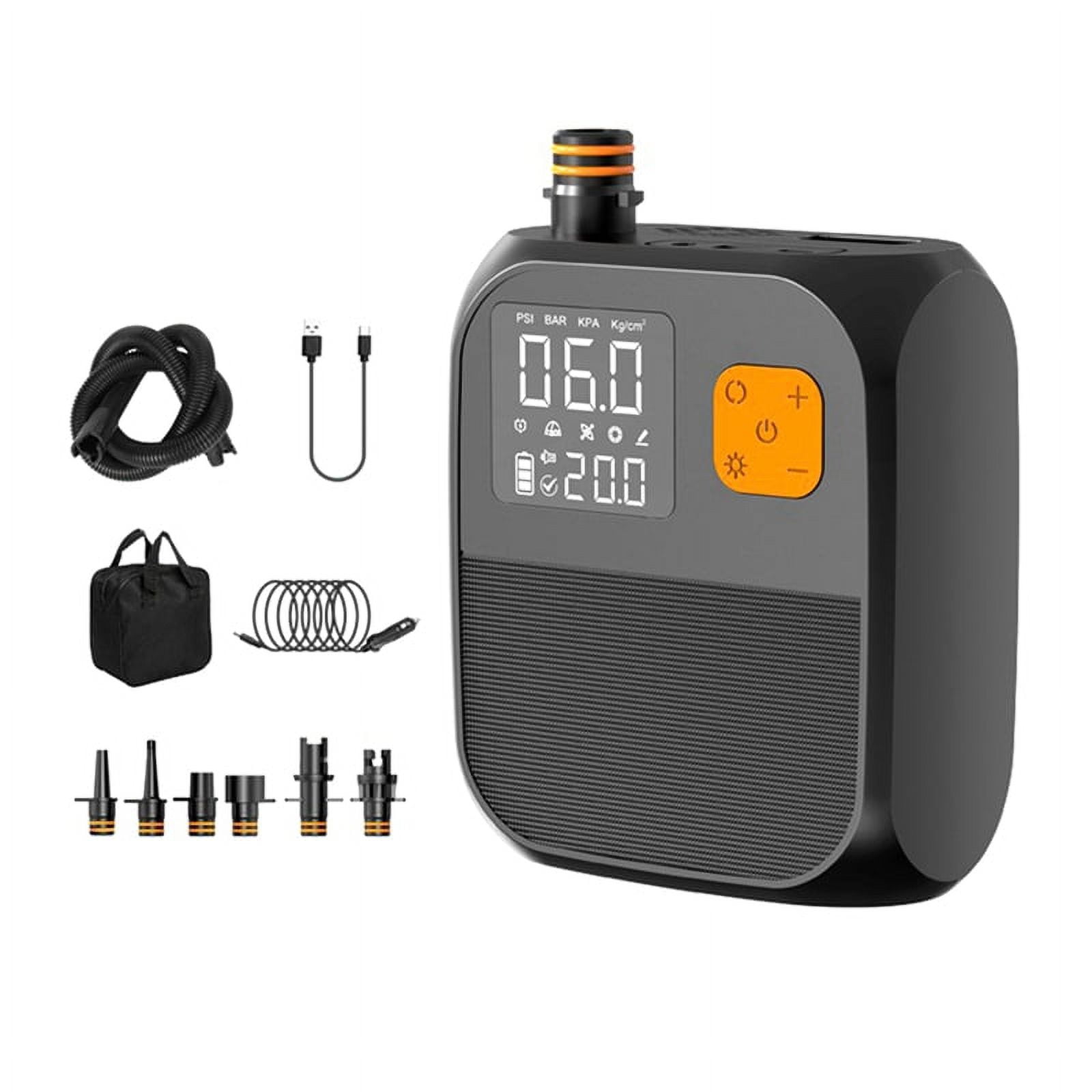 Portable Electric Air Pump 80W 8000mAh Battery Inflator for Paddle ...
