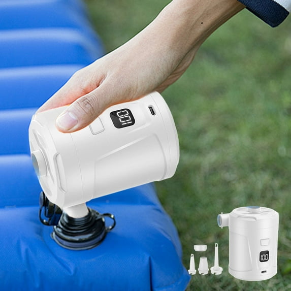 Portable Electric Air Pump for Car Tires and Inflatables, Rechargeable ...
