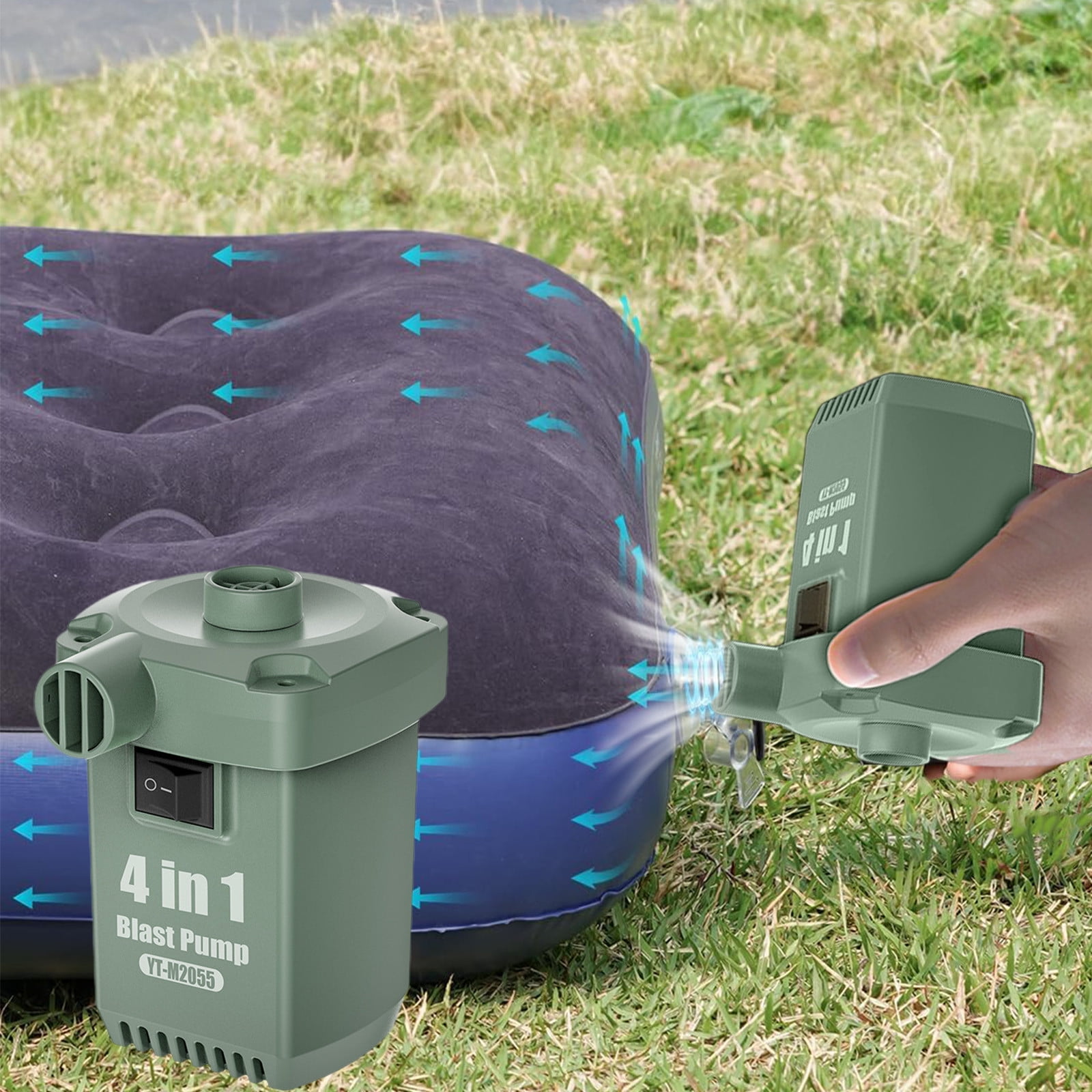 Portable Electric Air Pump Inflator Deflator 260L/min Fast Inflation ...