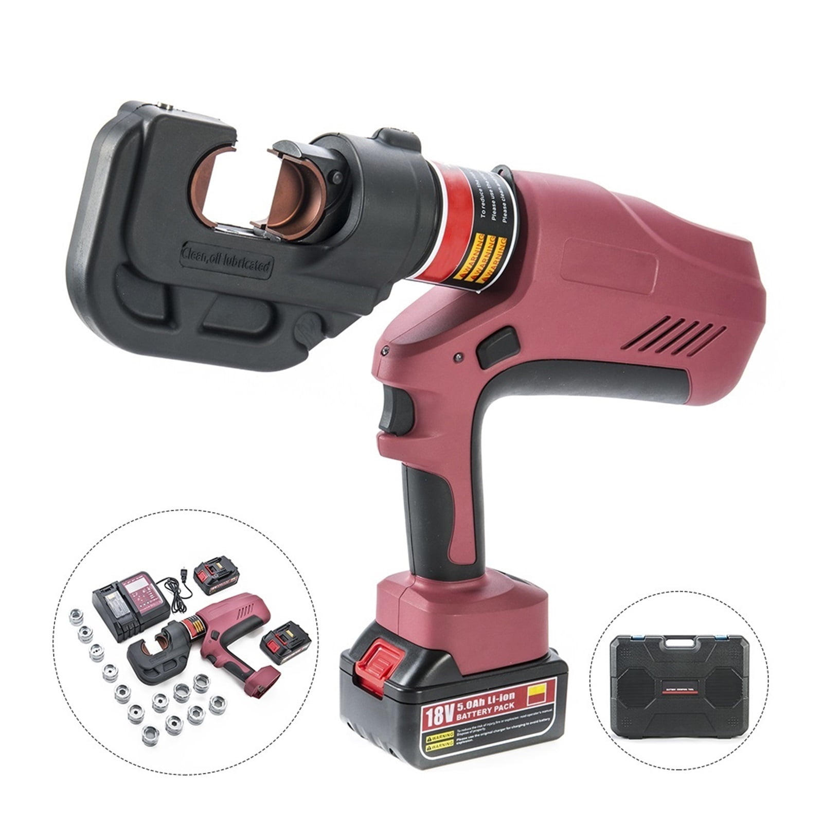 Portable Electric Battery Powered Hydraulic Clamp, Cable Pipe Press ...