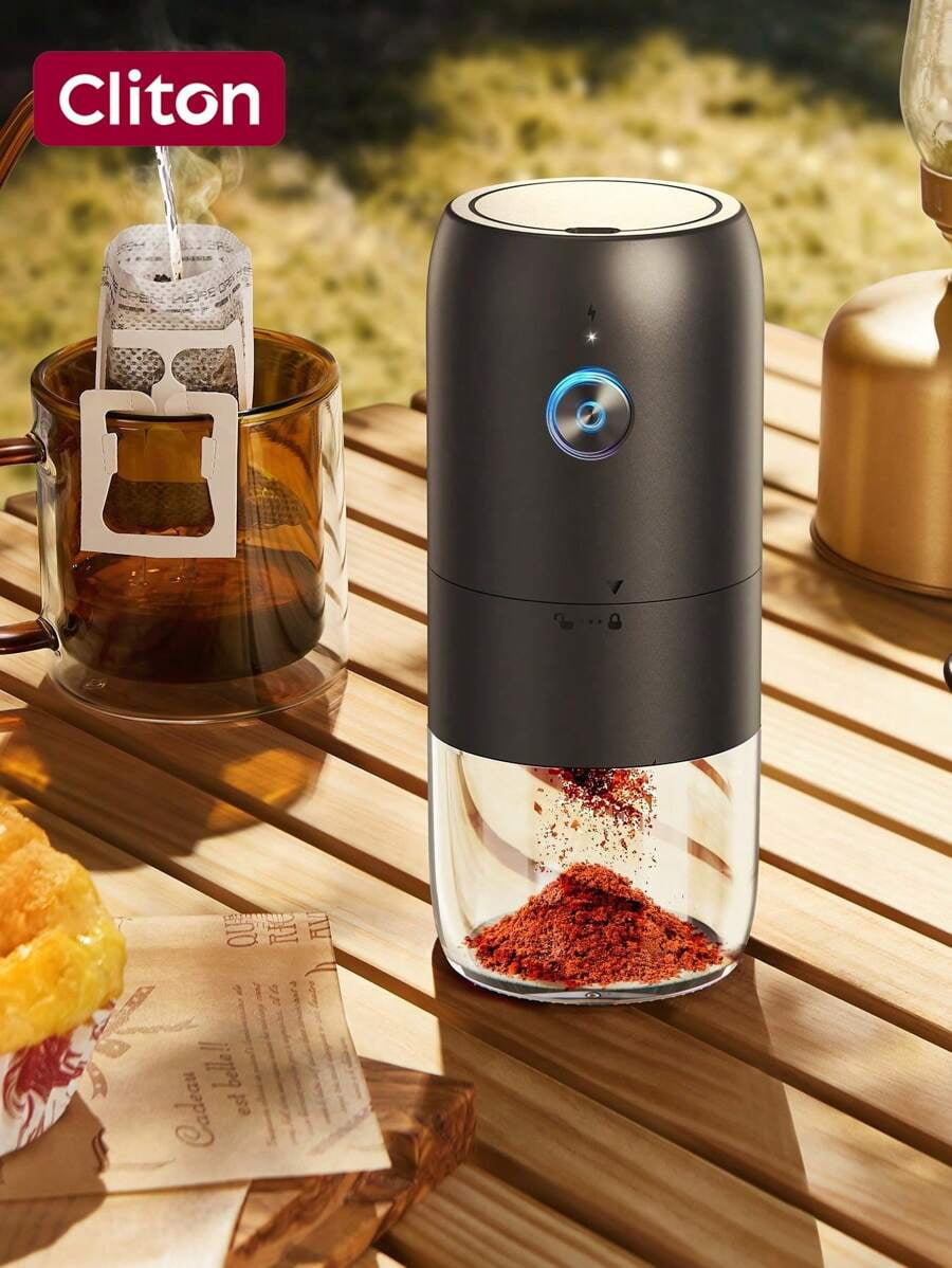 Portable Electric Burr Coffee Grinder: Small Coffee Bean Grinding ...