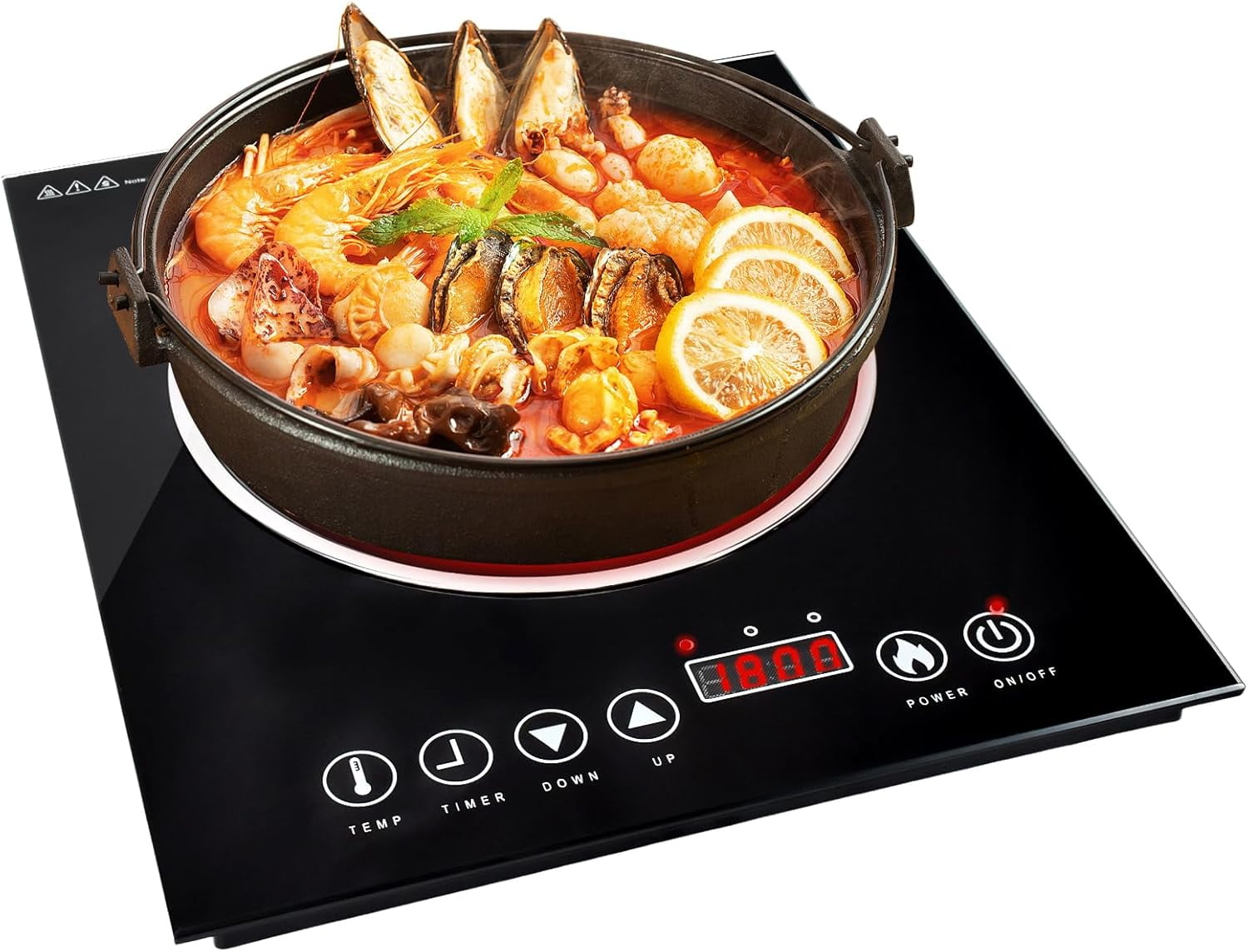 Portable Electric Cooktop, Single Burner Plug in Portable Induction ...