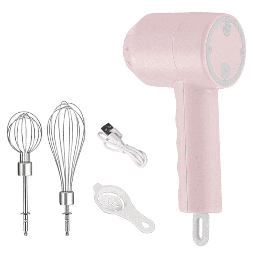 Portable Electric Cordless Handheld Mixer, 3-Speed Adjustable ...