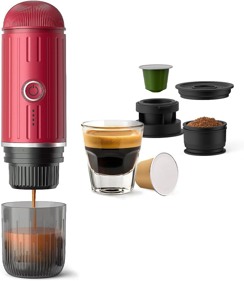 Portable Electric Espresso Machine, Self-Heating Mini Electric Espresso ...
