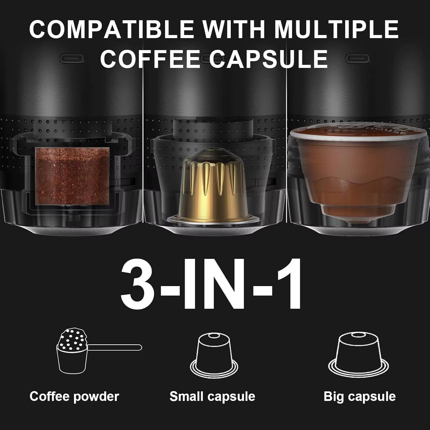 Portable Electric Espresso Machine - Self-Heating Travel Coffee Maker ...
