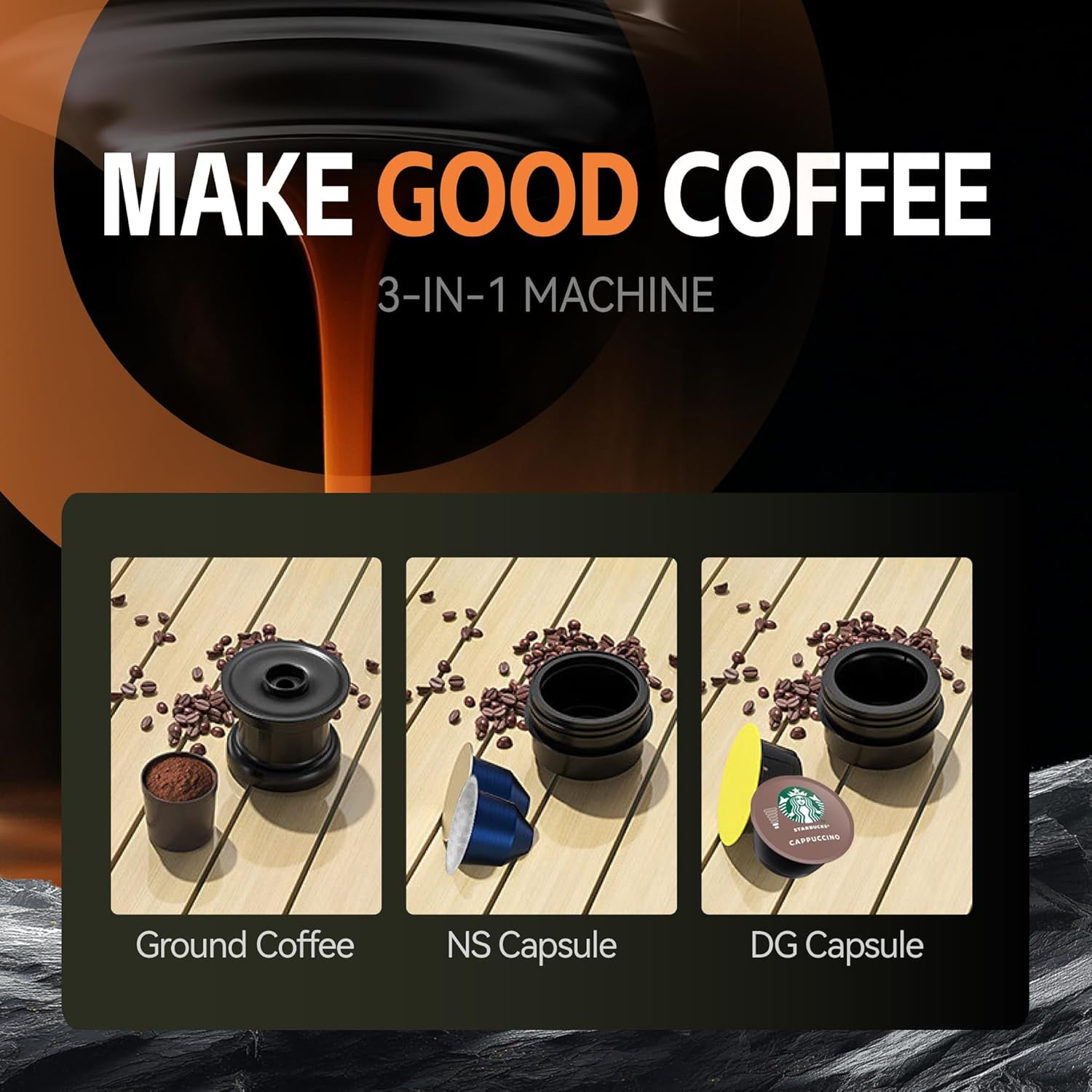 Portable Electric Espresso Machine, Travel Coffee Maker for Camping ...