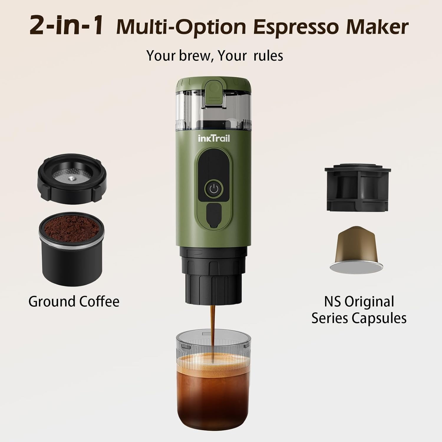 Portable Electric Espresso Machine,Travel Coffee Maker for Camping ...