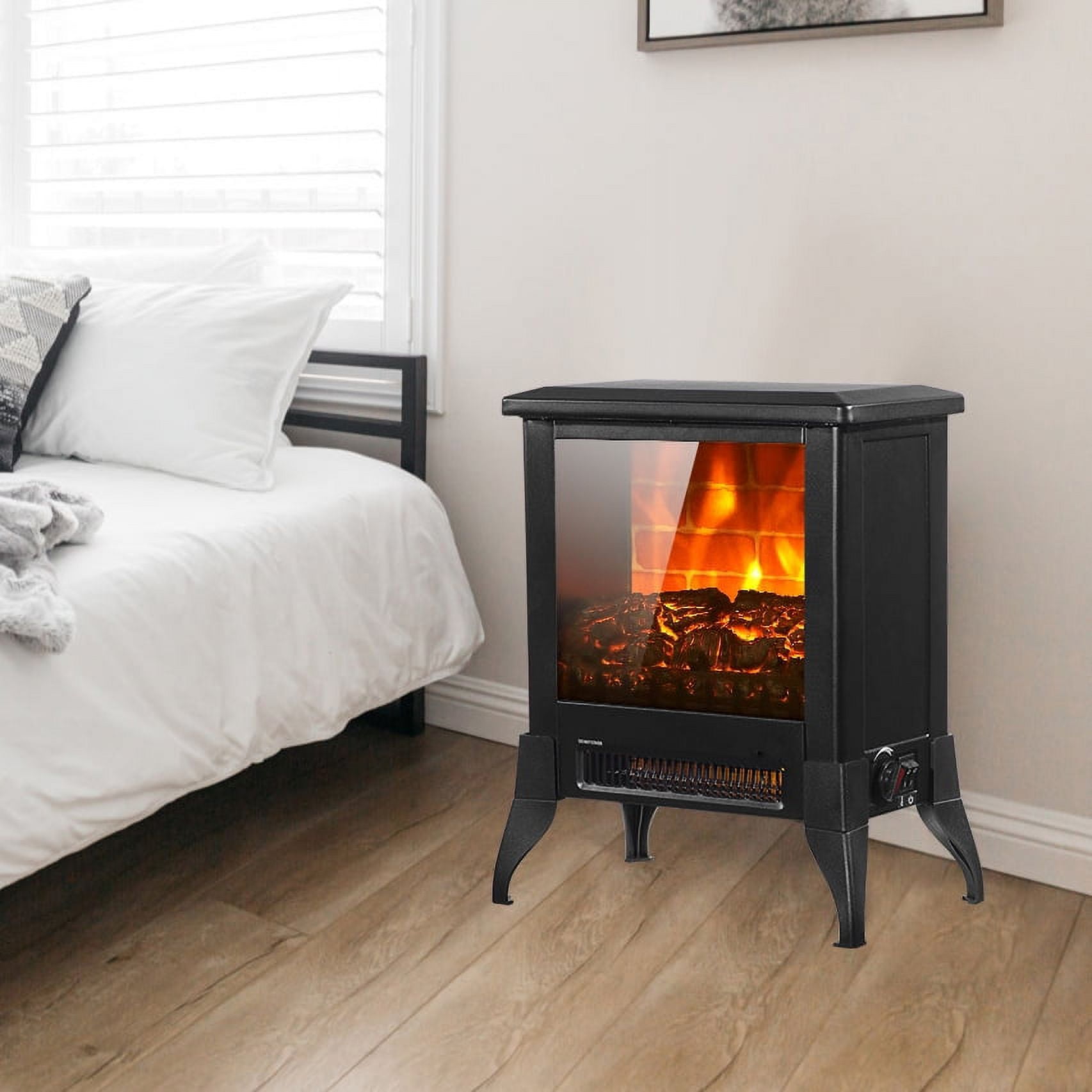 Seizeen 1400W Portable Electric Fireplace Heater, 14" Indoor, CSA ...