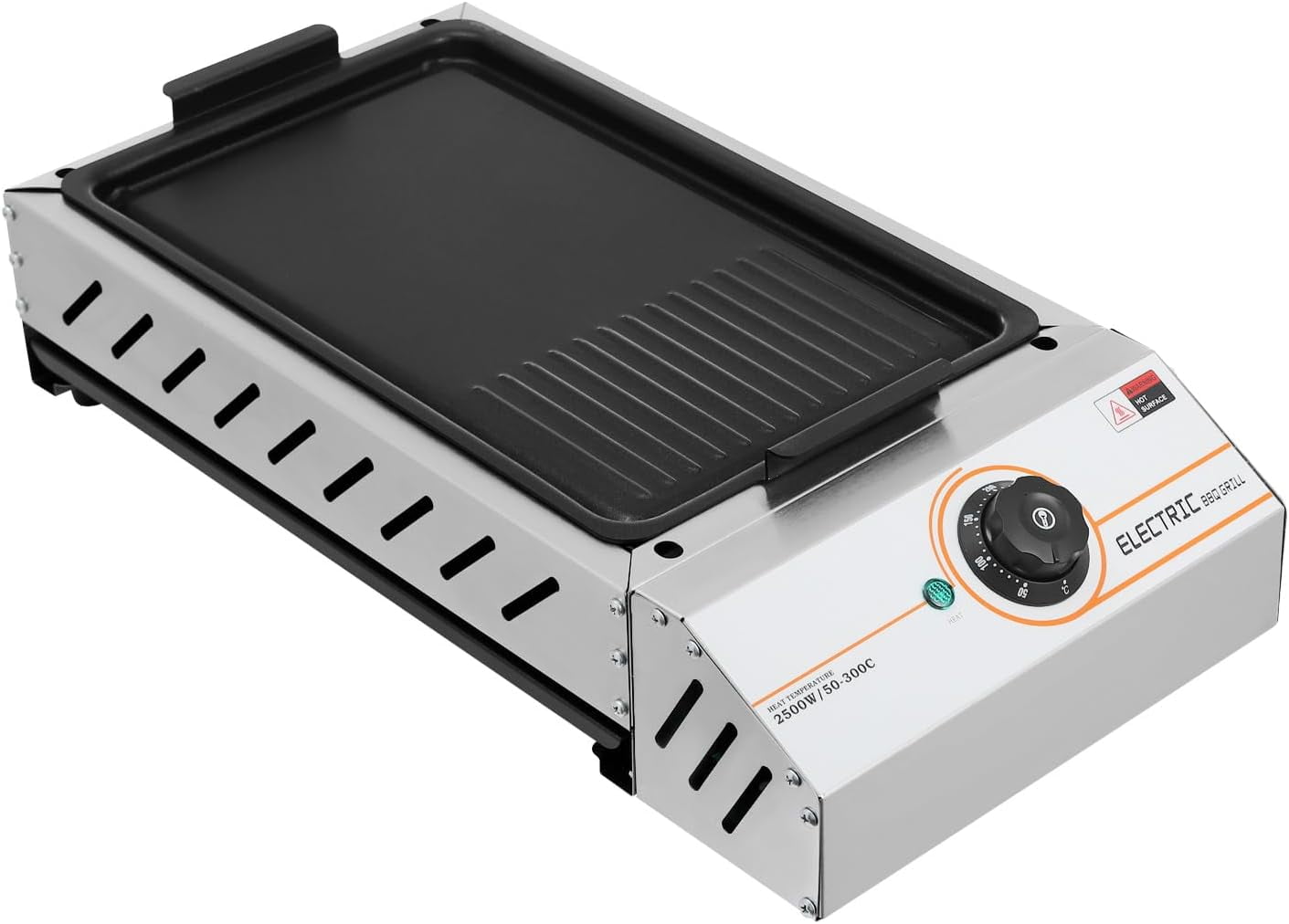 Portable Electric Grill 2500W Indoor Smokeless Searing Grill Commercial ...