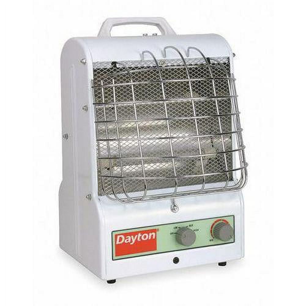 Dayton Portable Electric Heater, 15 in L x 11 1/2 in W x 11 in D, 1500W/900W/600W, 120V AC ...