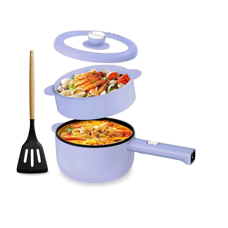 Portable Electric Hot Pot 2L with Power Adjustment, Mini Pot for Ramen ...