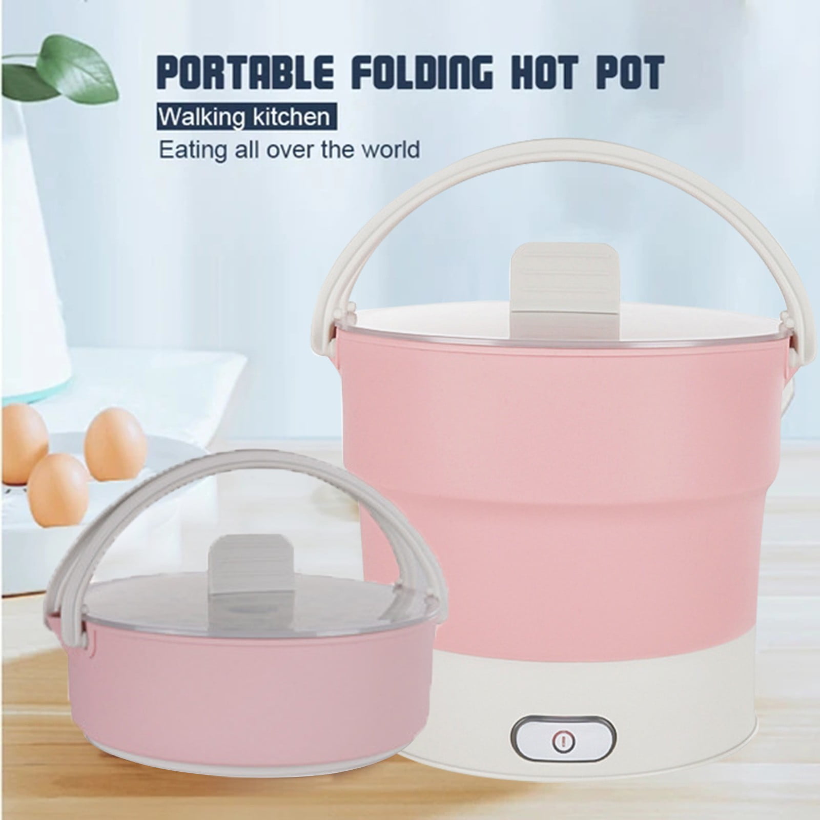 Portable Electric Kettle, Foldable Travel Hot Pot, 1.5L Capacity ...
