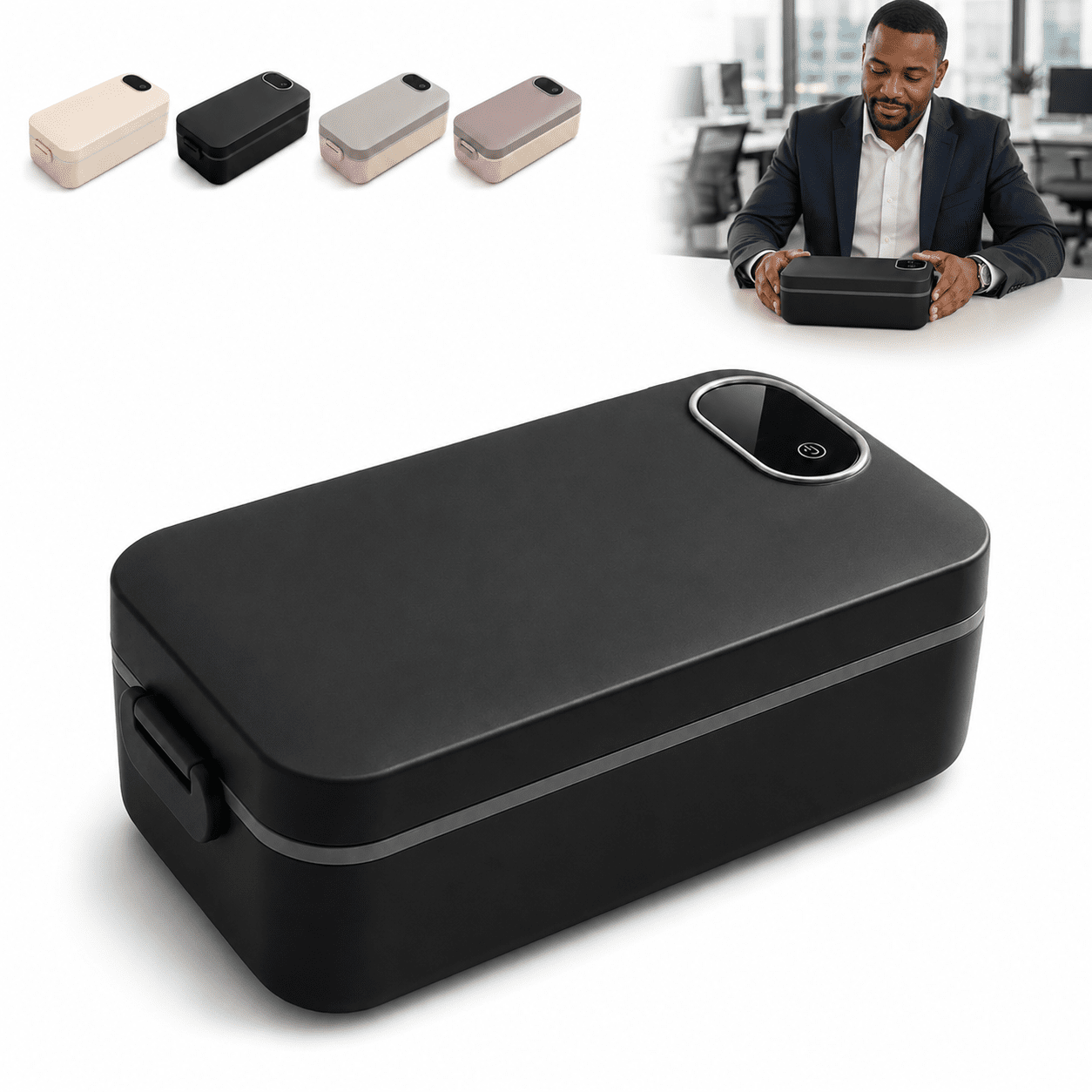 Portable Electric Lunch Box with Self-Heating, Rechargeable Cordless ...