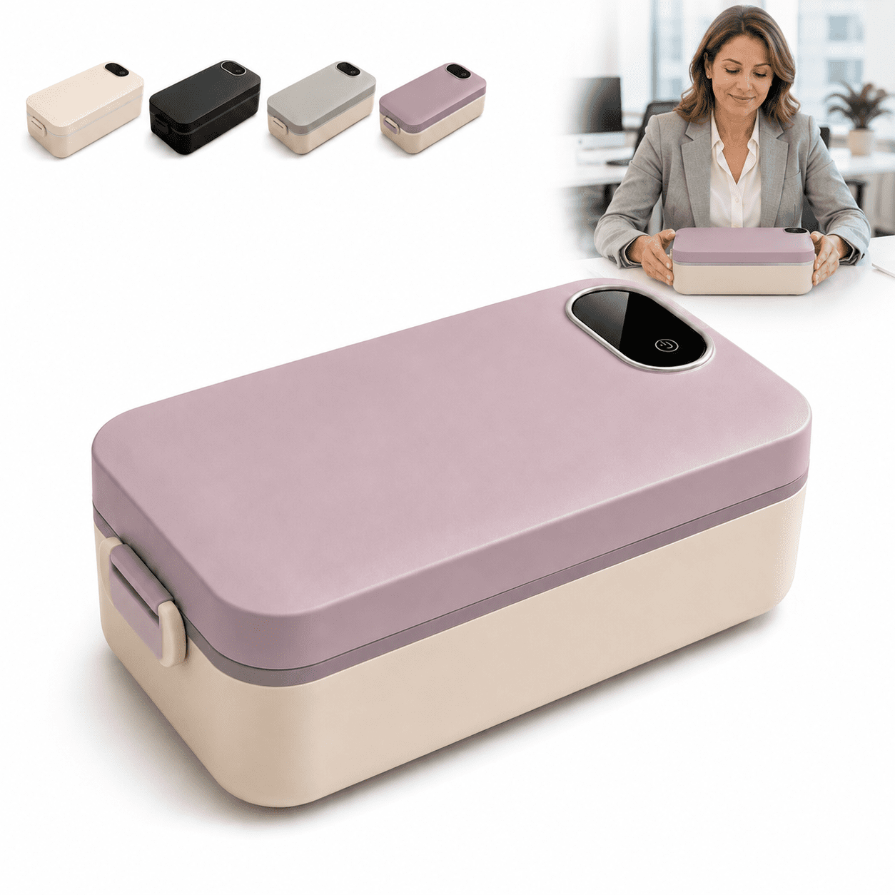 Portable Electric Lunch Box with Self-Heating, Rechargeable Cordless ...