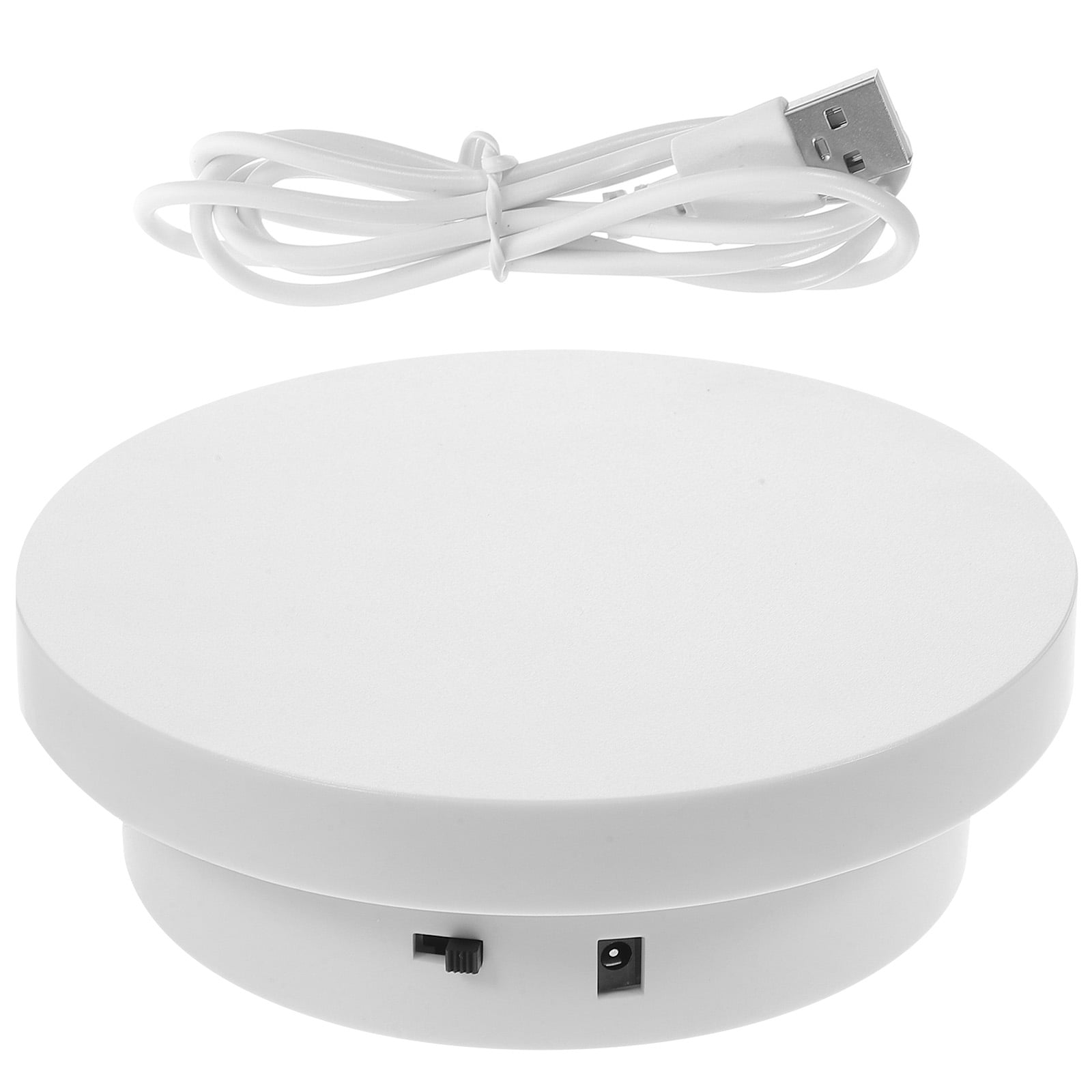 HOMEMAXS White Rotating Display Stand for Indoor Use Made of PVC with ...