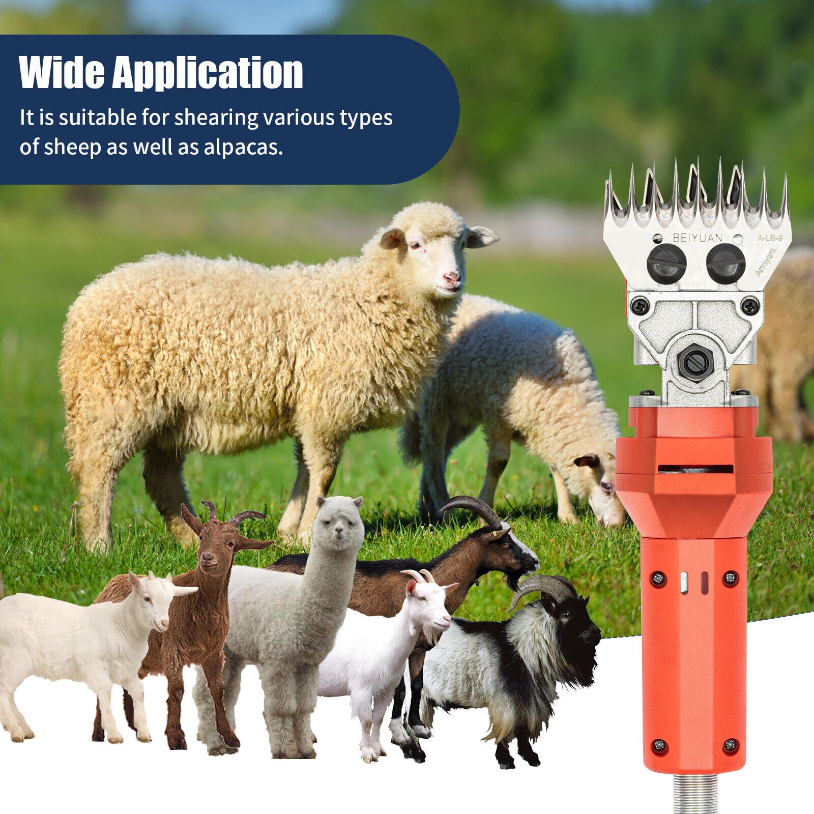 Portable Electric Sheep Shears Flexible Shearing Clippers Goat Farm ...