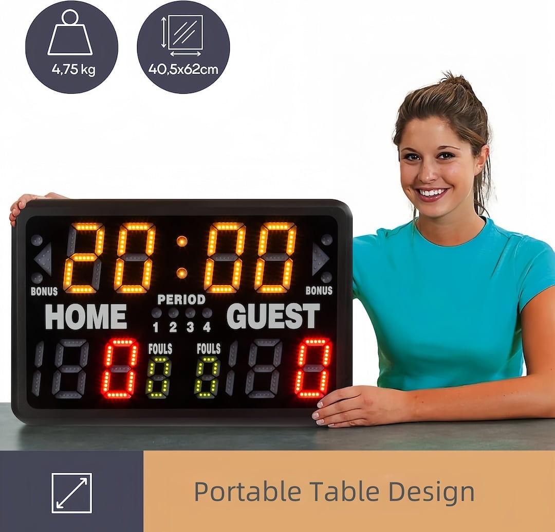 Portable Electronic Digital Multisport Tabletop Scoreboard for ...