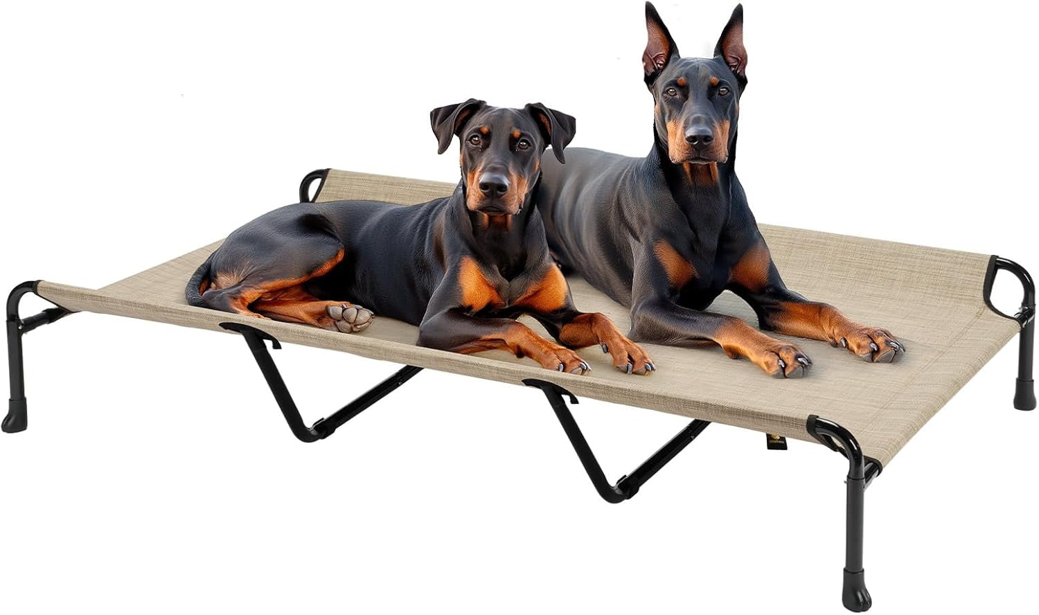 Portable Elevated Dog Cot, 59" x 37" Extra Large Raised Cot for Large ...