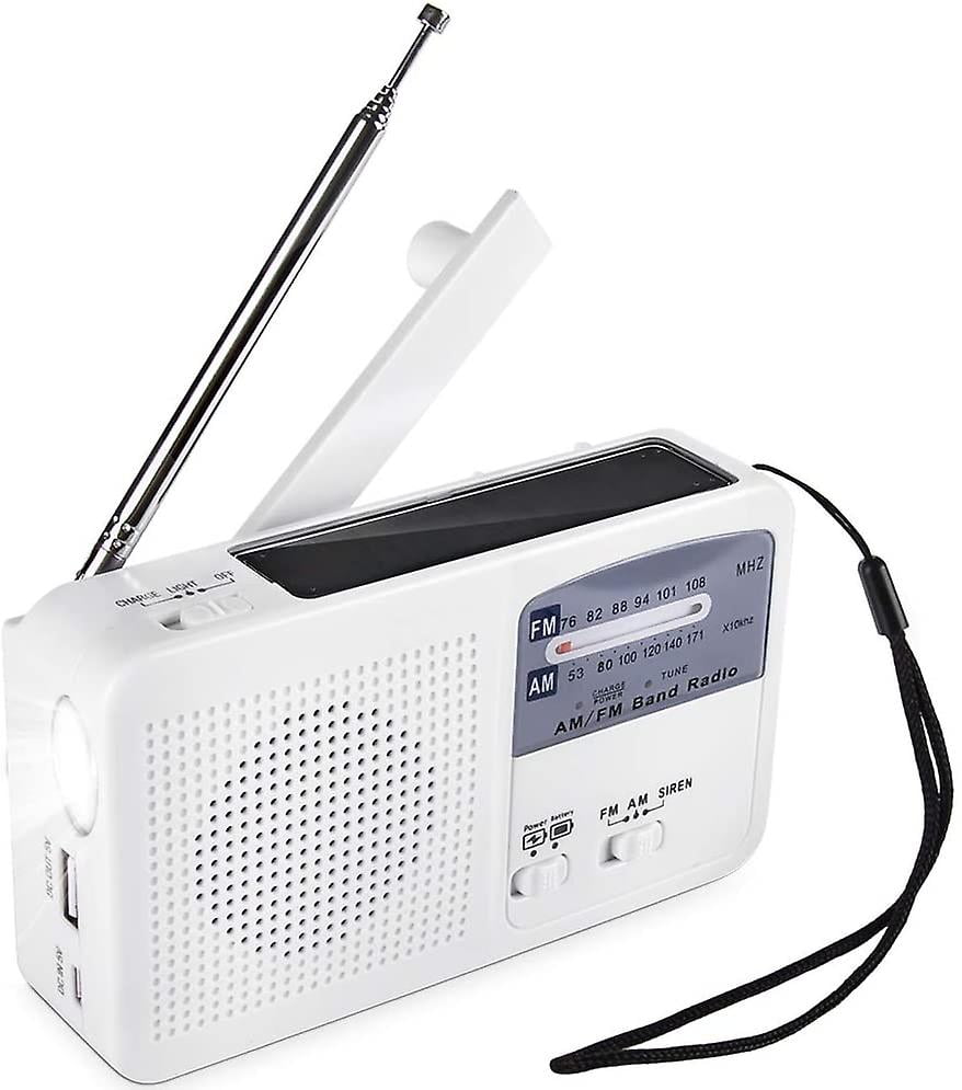 Portable Emergency Radio Solar Dynamo Power Rechargeable Hand Crank Fm ...