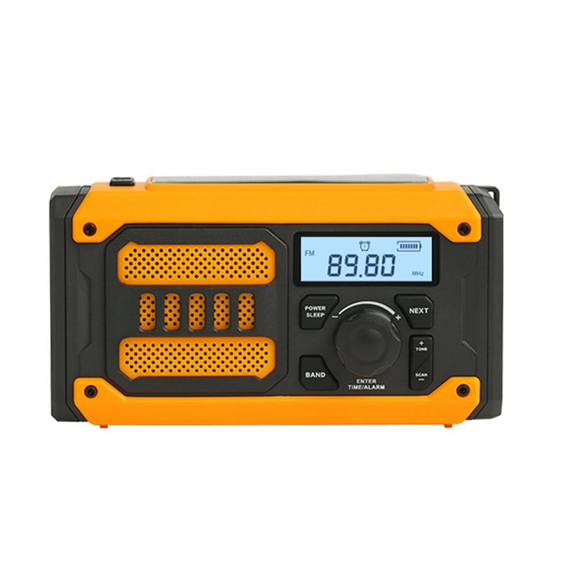 Portable Emergency Radio Solar Rechargeable Radio Mini FM AM Hand Crank ...