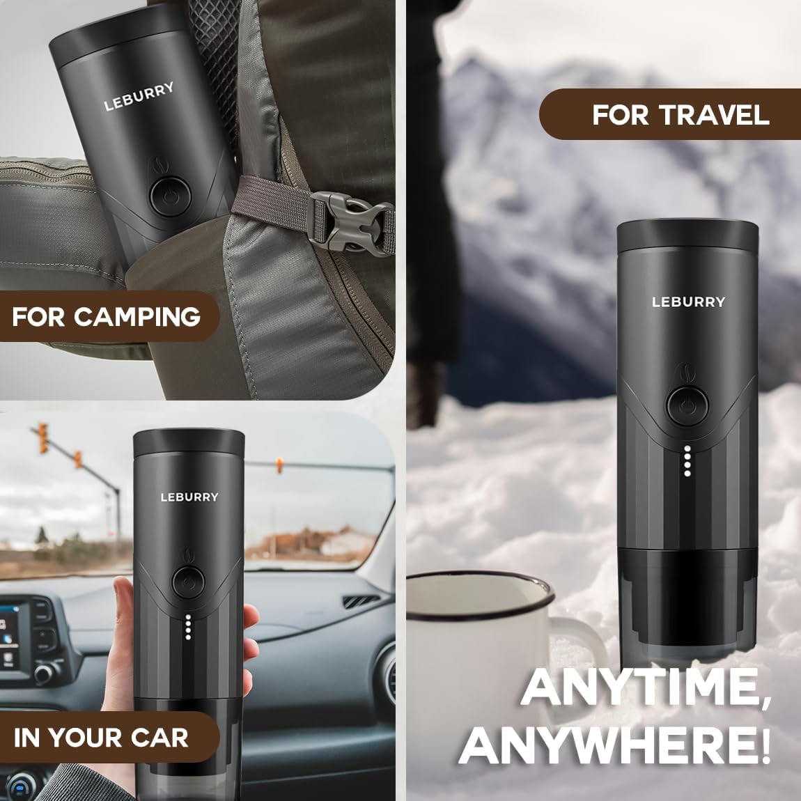 Portable Espresso Machine - Travel Espresso Maker for Both Coffee ...