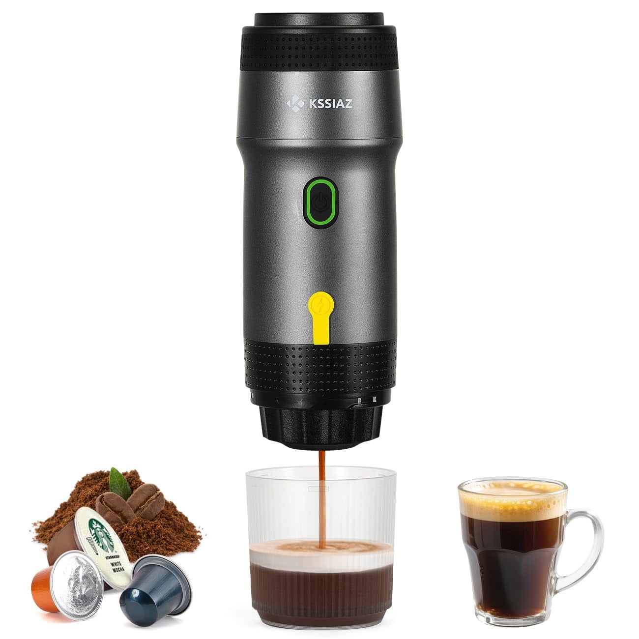 Portable Espresso Machines, Electric Espresso Maker with Self-Heating ...