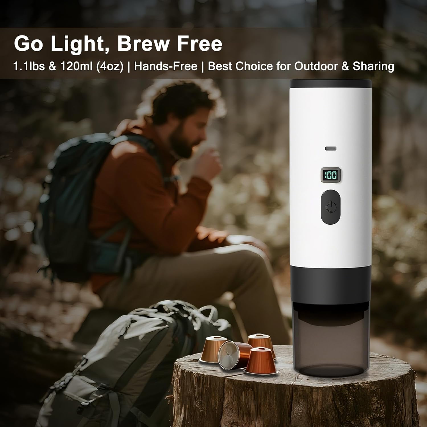 Portable Espresso Maker, Hands-Free Travel Coffee Makers for Camping ...