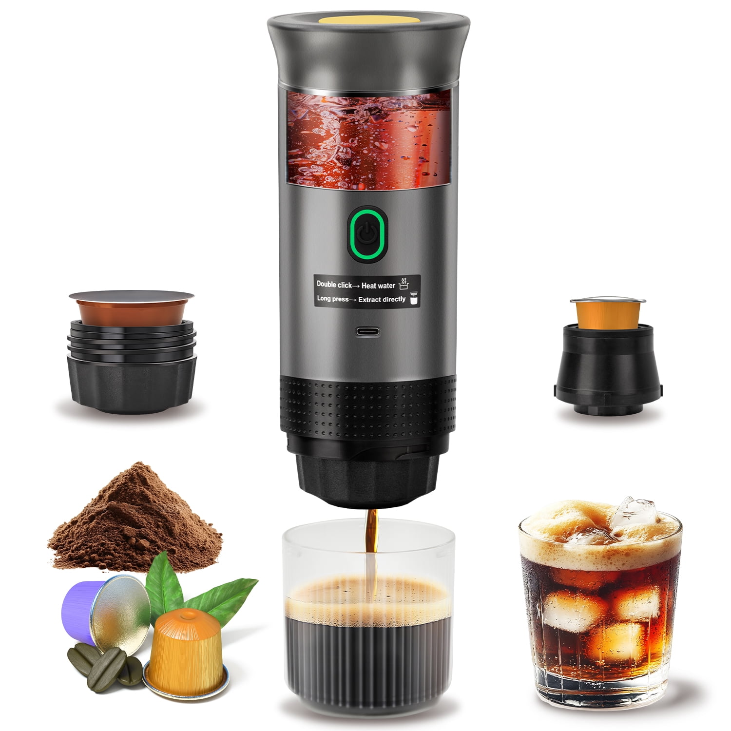 Portable Espresso Maker-Small Travel Coffee Maker - Walmart.com