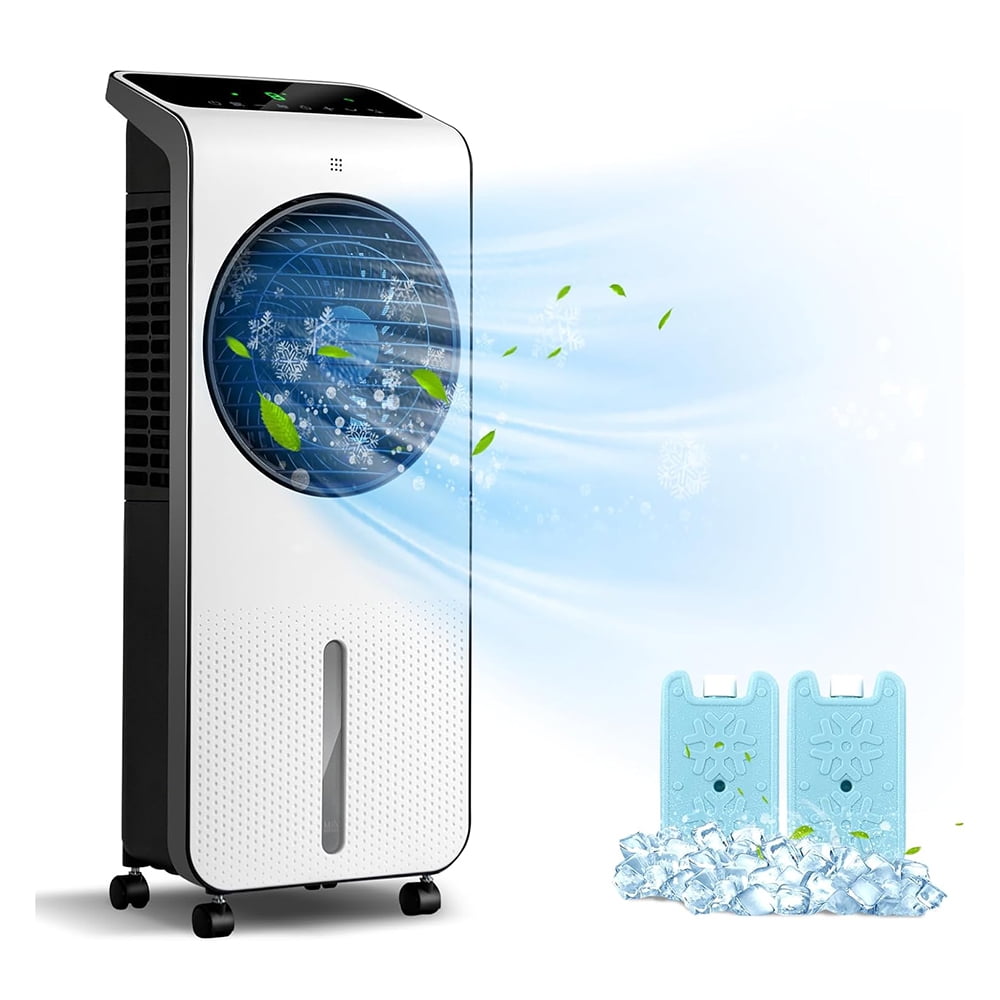 Portable Evaporative Air Cooler, 3-in-1 Swamp Cooler with Remote ...