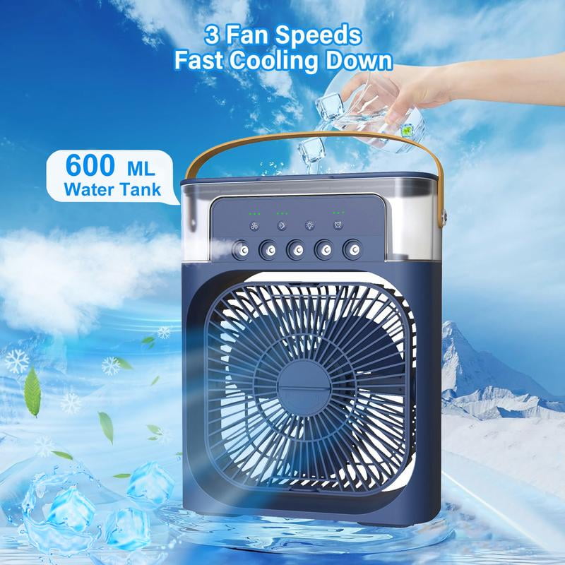 Portable Evaporative Cooling Fan, 600ml Evaporative Mini Portable Fan ...