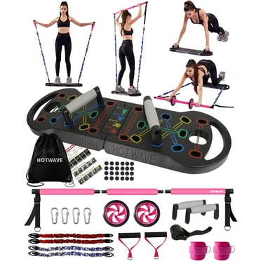 Pilates Bar Kit with Resistance Bands, Multifunctinal Exercise Bar with ...