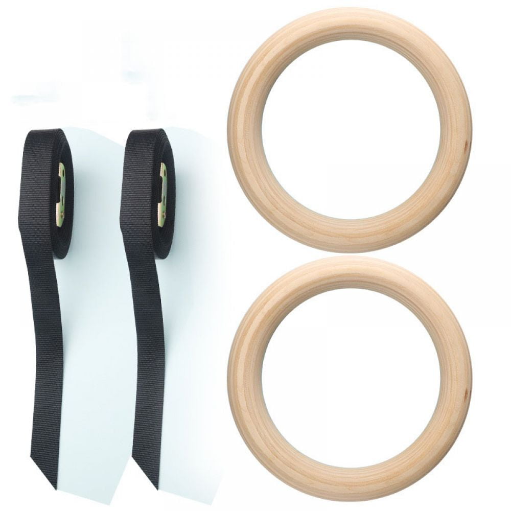 Portable Exercise System Wooden Gym Rings, Olympic Strength Training ...