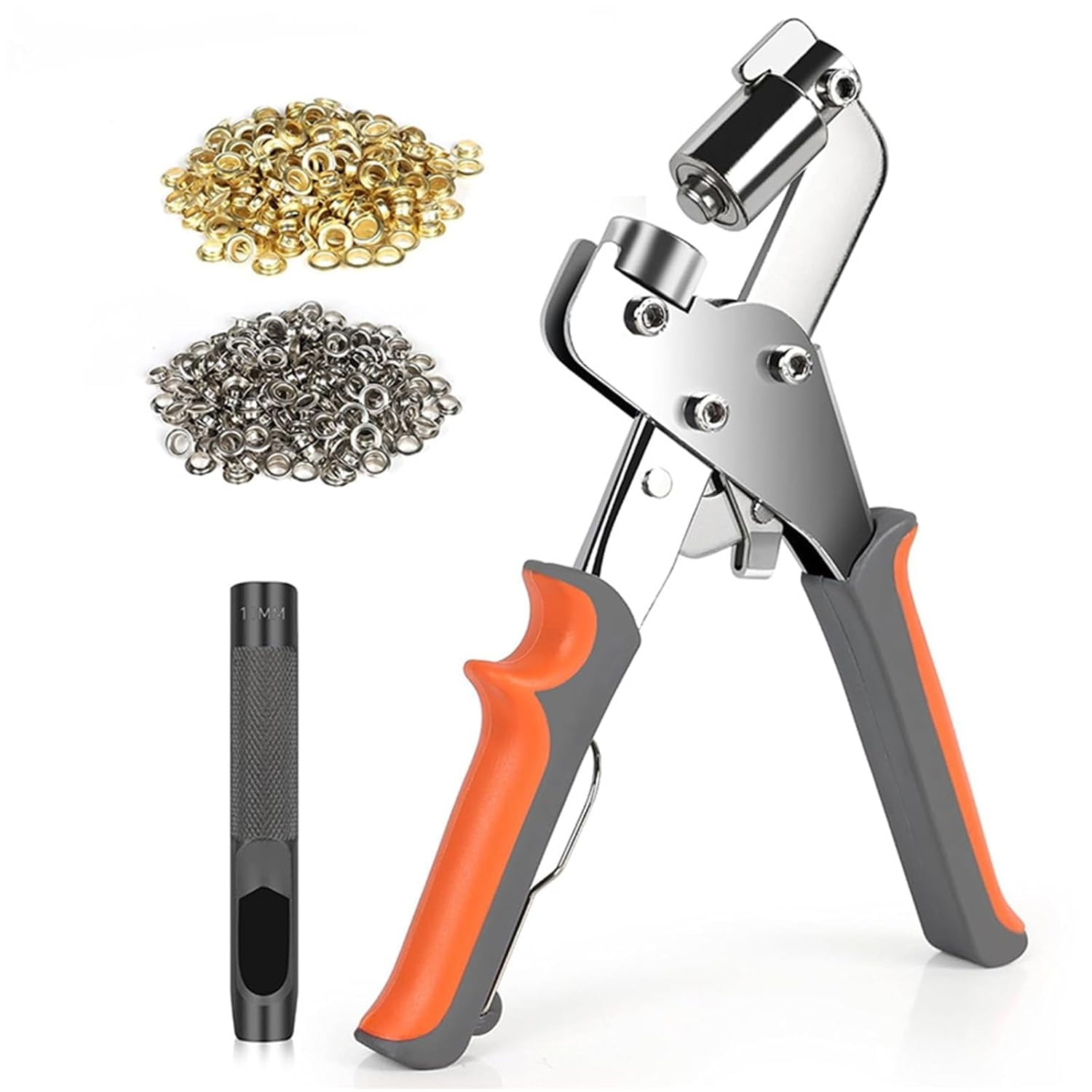 Portable Eyelet Setter, Professional Grommets Kit, Double Lever ...