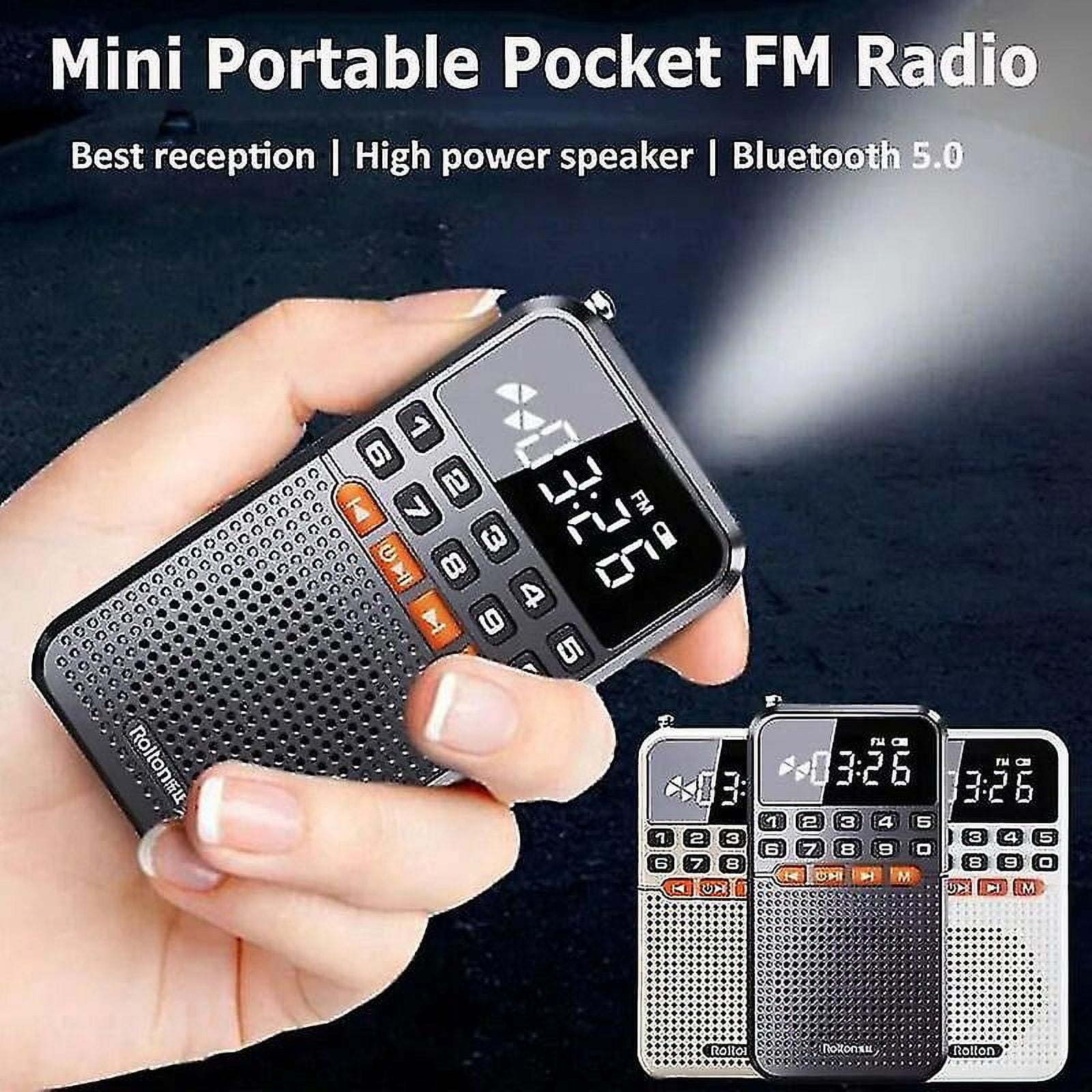 Portable FM Mini Radio Dual Antenna Pocket Radio Receiver Bluetooth ...
