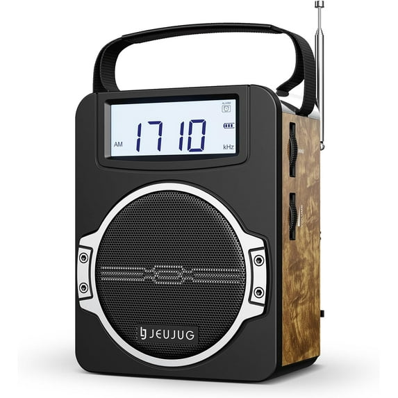 Portable AM FM Radio, Bluetooth 5.0 Radios 5 Watts Loud Speaker,FM ...