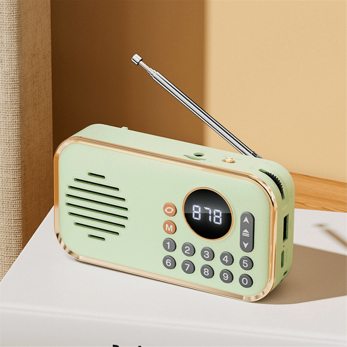 Portable FM Radio Rechargeable Small Wireless Bluetooth Speaker ...