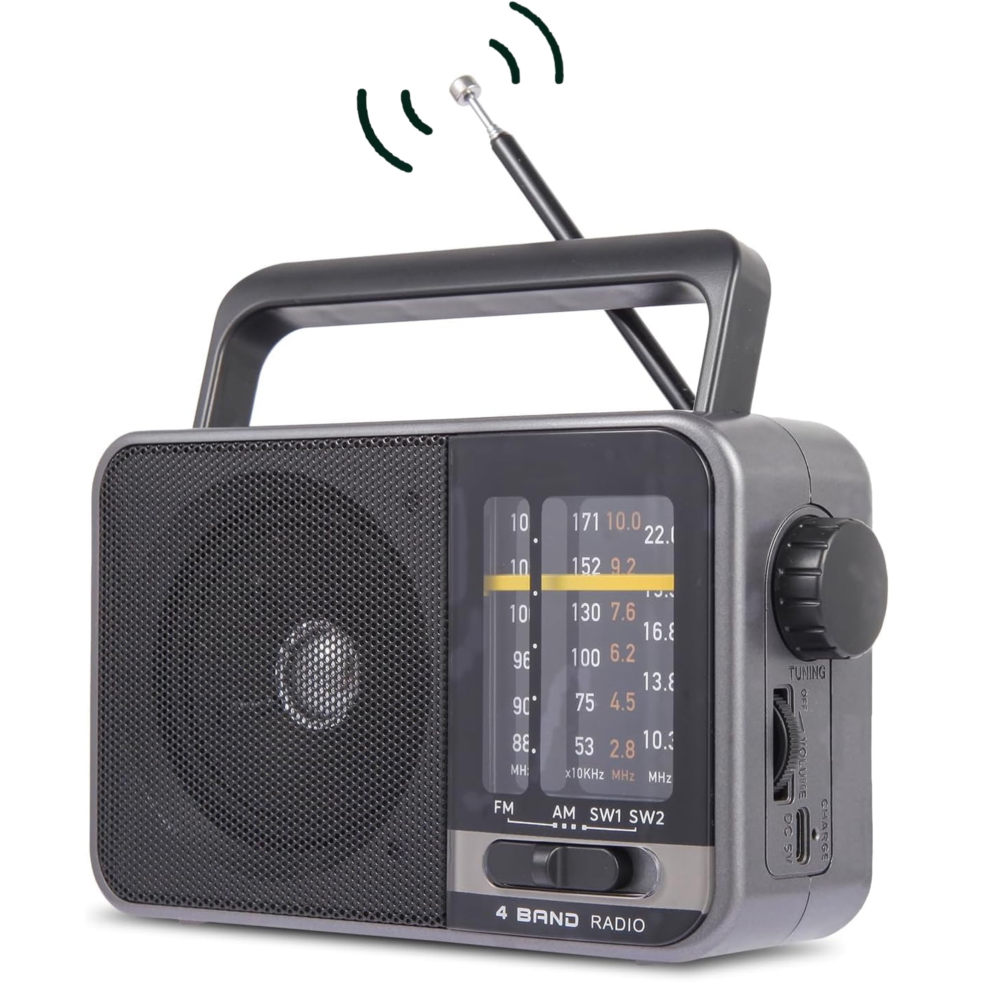 Portable AM / FM Radio,Small Operated Analog Radio,Portable Shortwave ...