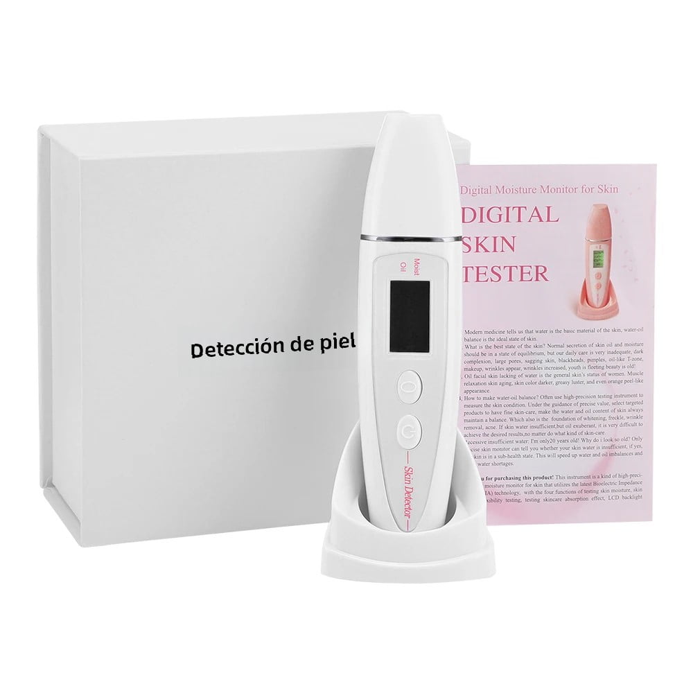 Portable Facial Skin Tester Digital Analyzer Aesthetic Moisture and Oil ...