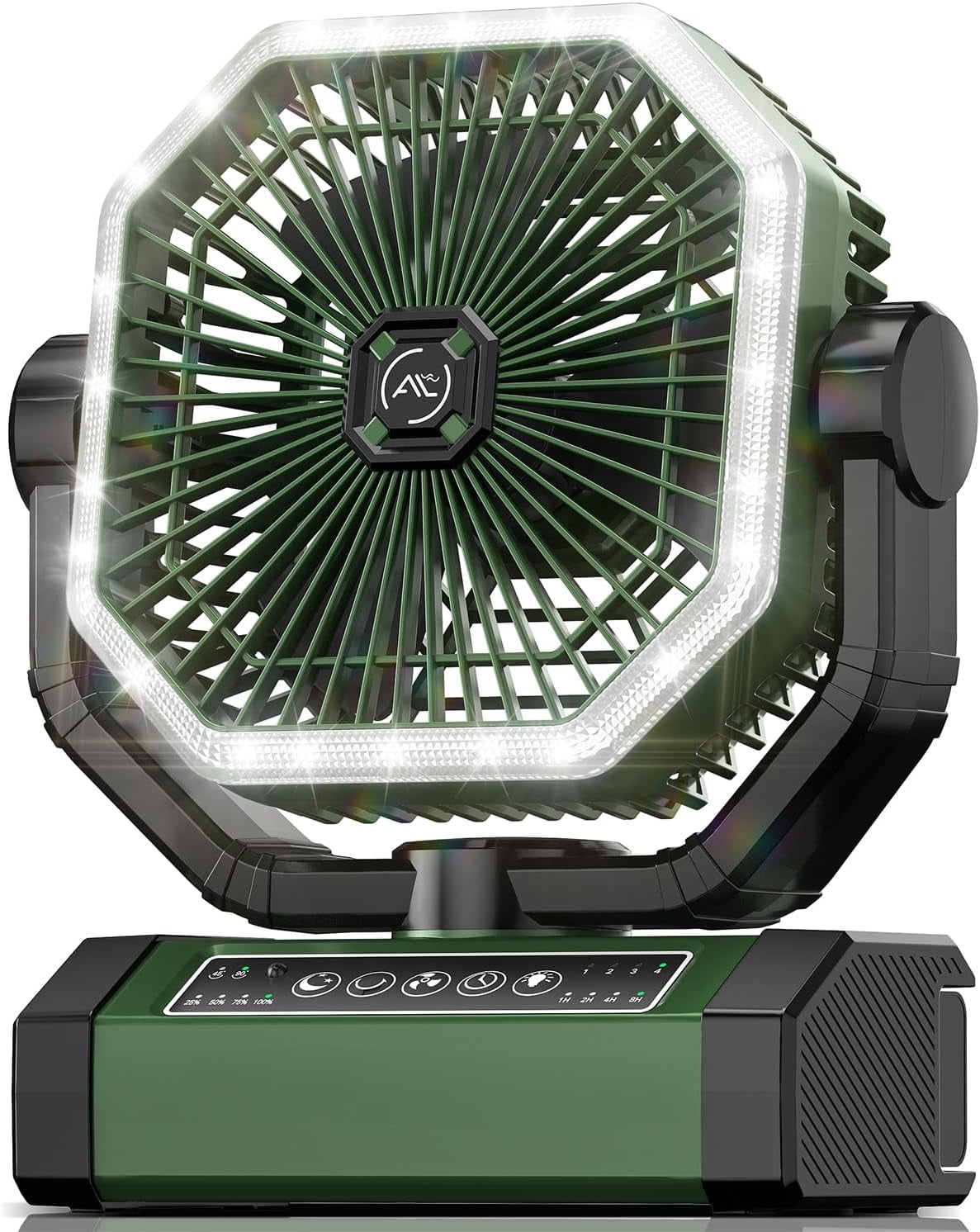 Portable Fan 24000mAh Battery Powered with Remote & LED, 4 Speed Strong ...