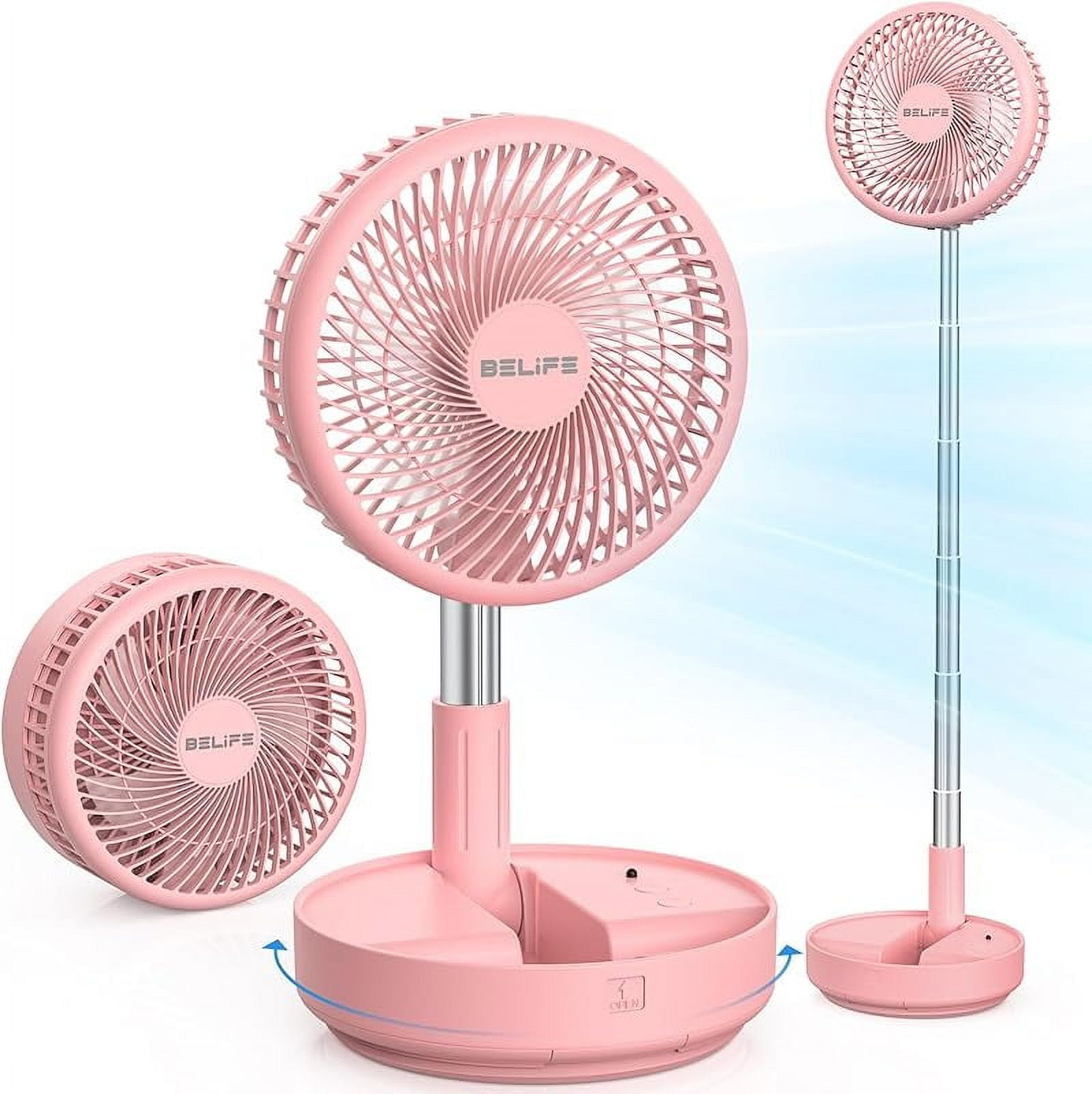Portable Fan, 7200mAh Battery Powered Rechargeable, Oscillating USB ...