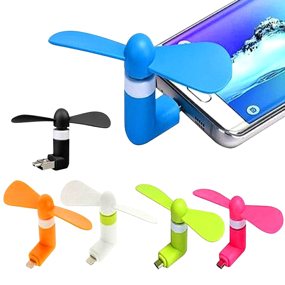 Portable Fan Attachment for iPhone & Android Smartphones, Blue ...
