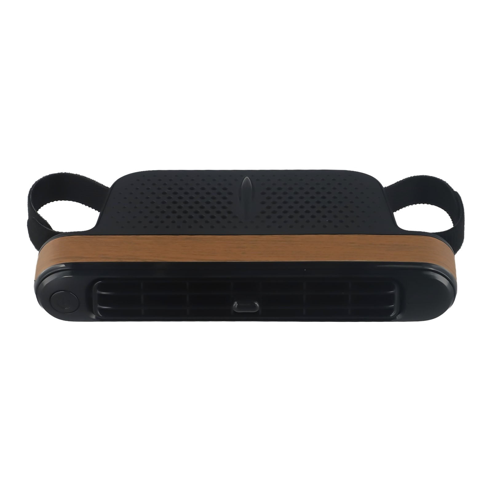 Portable Fan for Car, Wood Grain Double Turbine USB Powered Car Fan ...