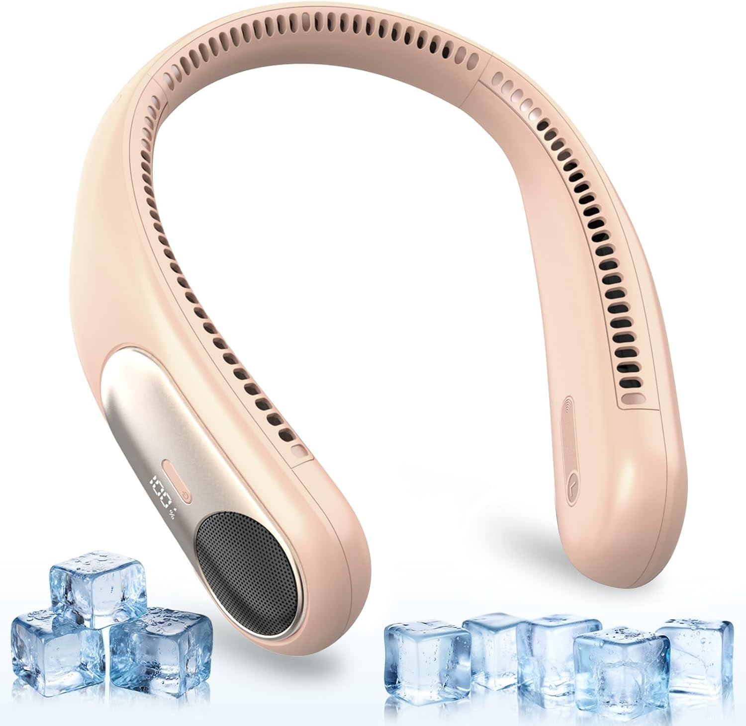 Portable Fan,Personal Wearable Bladeless Fan, Display,4-Speeds,6000mAh ...