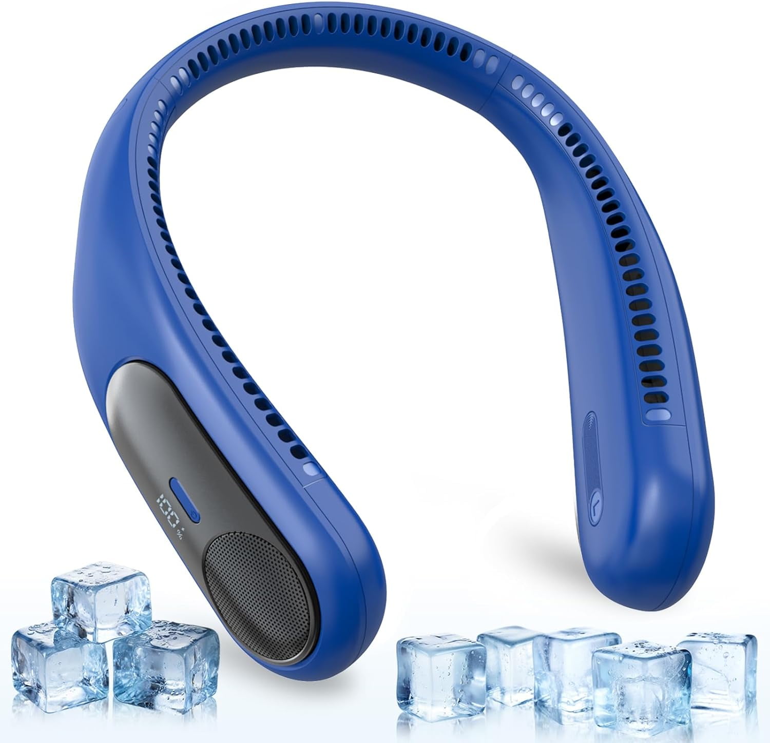 Portable Fan,Personal Wearable Bladeless Fan, Display,4-Speeds,6000mAh ...