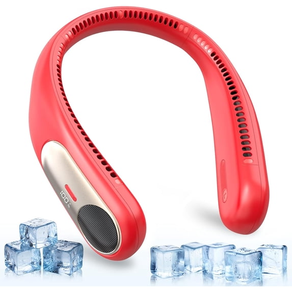 Portable Fan,Personal Wearable Bladeless Fan, Display,4-Speeds,6000mAh ...