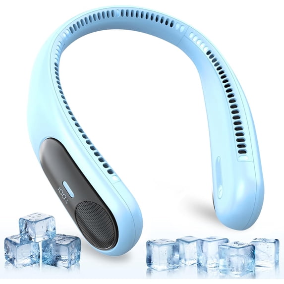 Portable Fan,Personal Wearable Bladeless Fan, Display,4-Speeds,6000mAh ...