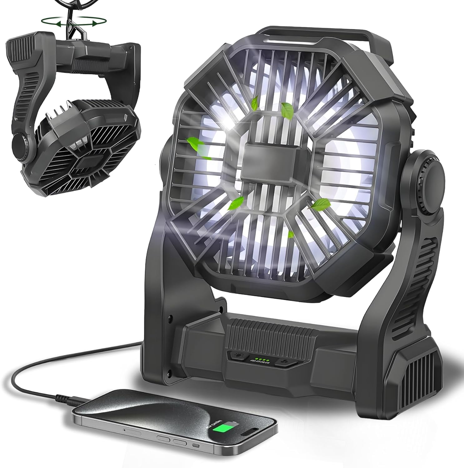 Portable Fan Rechargeable, 25400mAh Cordless Battery Powered Fan with ...