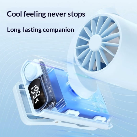 Portable Fan Rechargeable Clip Neck Fan 5 Speeds Battery Powered ...